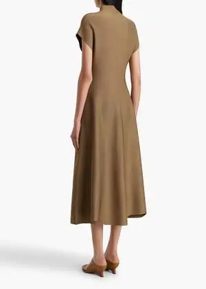 Khaite Lyra Knit Midi Dress - Carob