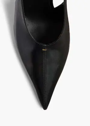 Khaite Bella Low Slingback Pumps - Black
