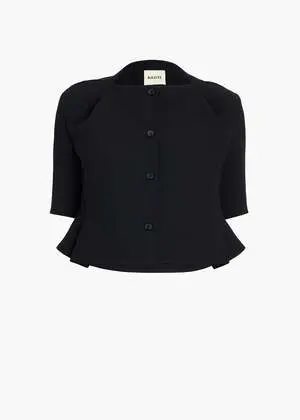 Khaite Franc Peplum Jacket - Black