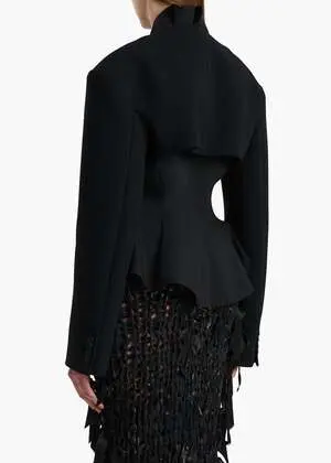 Khaite Fenla Crepe Cropped Jacket