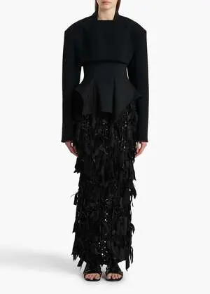 Khaite Fenla Crepe Cropped Jacket