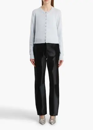 Khaite Everheart Cardigan With Suede Buttons