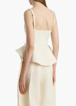Khaite Loa Linen Top - Natural