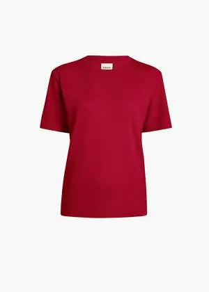 Khaite Crewneck T-shirt - Crimson