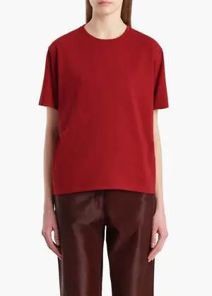 Khaite Crewneck T-shirt - Crimson