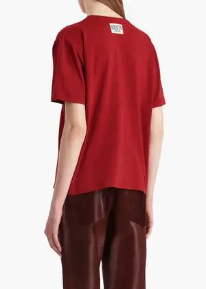 Khaite Crewneck T-shirt - Crimson