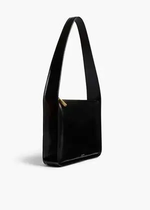Khaite Lori Squared Bag In Crackle Patent Leather
