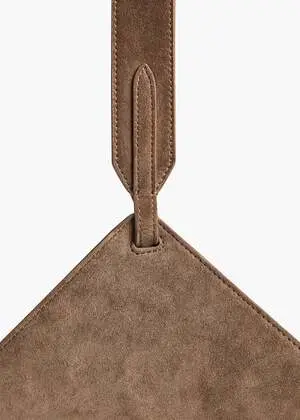 Khaite Mini Lotus Suede Tote - Cedar