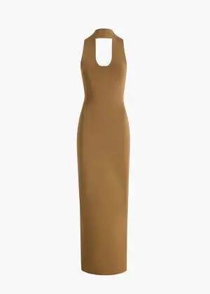 Khaite Mahi Knit Dress Carob