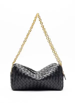 ELLEME Trousse Chain Woven Leather - Black