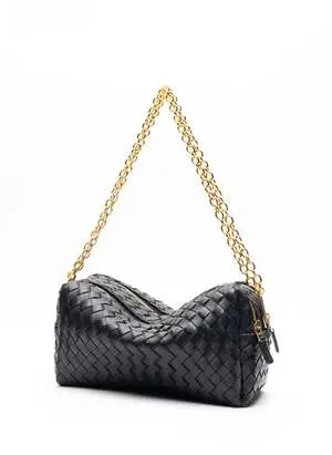 ELLEME Trousse Chain Woven Leather - Black