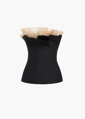 Khaite Sal Bustier Top - Black