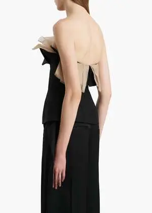 Khaite Sal Bustier Top - Black