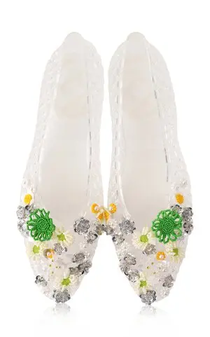 HEAVENLY JELLY Dahria Embellished Jelly Shoes - Clear