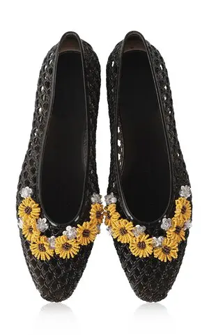 HEAVENLY JELLY Flora Embellished Jelly Shoes - Black