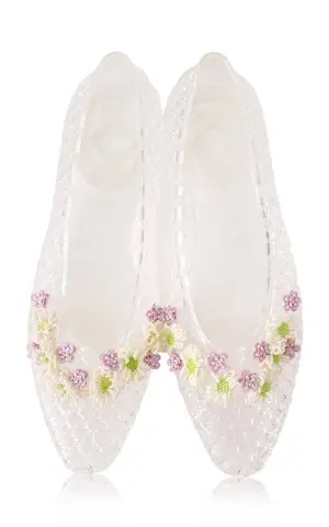HEAVENLY JELLY Flora Embellished Jelly Shoes - Clear