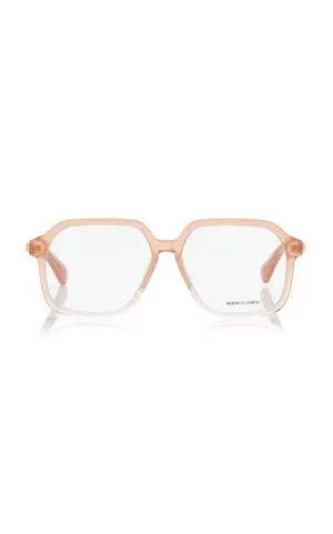 Bottega Veneta Square-frame Acetate Glasses - Pink