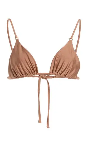 Jade Swim Lido Bikini Top - Brown