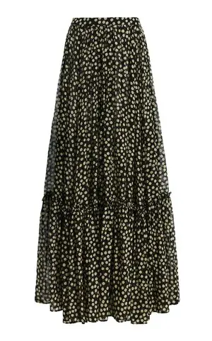Françoise Jade Cotton-silk Maxi Skirt - Print