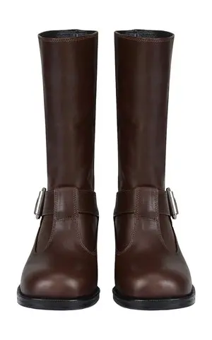 SALONDEJU One Buckle Midi Boots