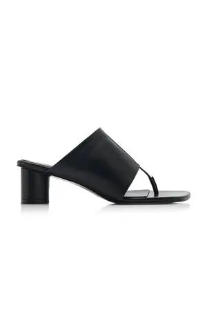 SALONDEJU Le Strap Leather Sandals - Black