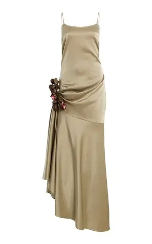 Alejandra Alonso Rojas Draped Satin Gown