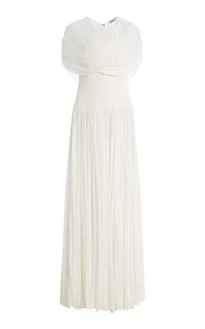 Simkhai Nancie Draped Jersey Midi Dress - Ivory