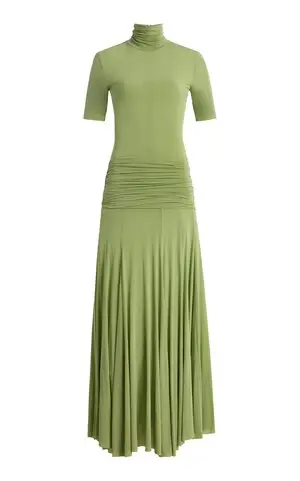 Françoise Ava Pleated Dress - Green