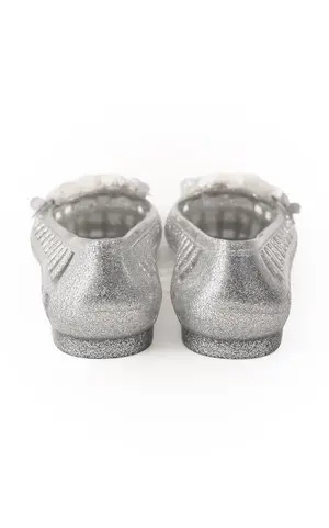 HEAVENLY JELLY Fleck Embellished Jelly Shoes - Silver