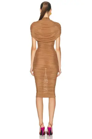 SEROYA Riondra Dress In Brown