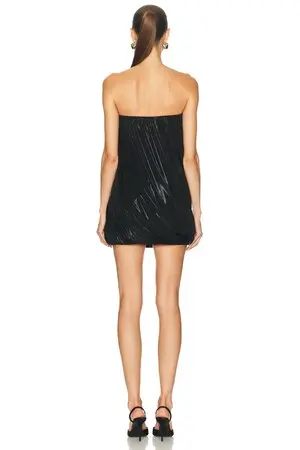Norma Kamali Strapless Twist Mini Dress