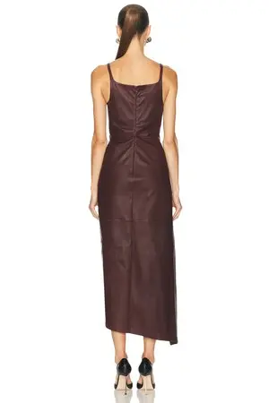 Rabanne Leather Dress - Red Wine