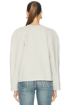 Norma Kamali Bomber 1980s Sweatshirt - Light Heather Grey