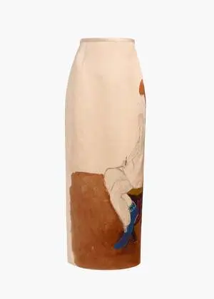 Khaite Nappa Leather Pencil Skirt - Lady Print