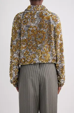 Dries Van Noten Abstract Sequin Jacket