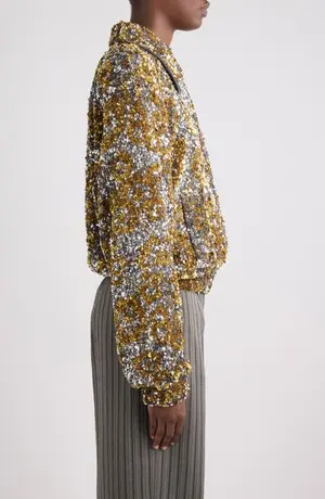 Dries Van Noten Abstract Sequin Jacket