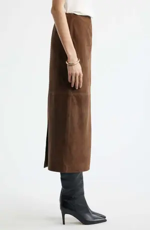 Nordstrom Midi Suede Skirt