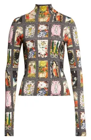 Alice + Olivia Delaina Mock Neck Top