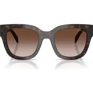 Prada 52mm Square Sunglasses - Root Tortoise/brown Gradient