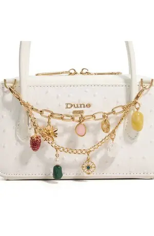 Dune London Leather Top Handle Bag With Charms