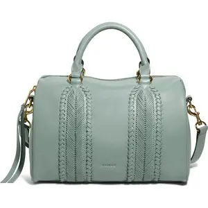 AIMEE Leather Satchel With Whipstitching