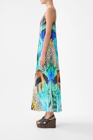 Camilla V Neck Midi Slip Dress