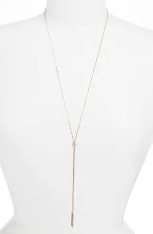 NORDSTROM Pavé Slide Bolo Necklace