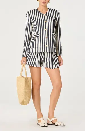 Astr The Label Preston Stripe Shorts
