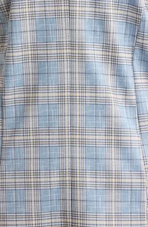 LIVERPOOL Plaid Open Front Boyfriend Blazer - Shadow Blue Multi