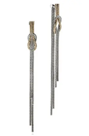 John Hardy Love Knot Drop Earrings - Silver