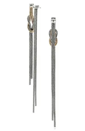John Hardy Love Knot Drop Earrings - Silver