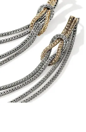 John Hardy Love Knot Drop Earrings - Silver