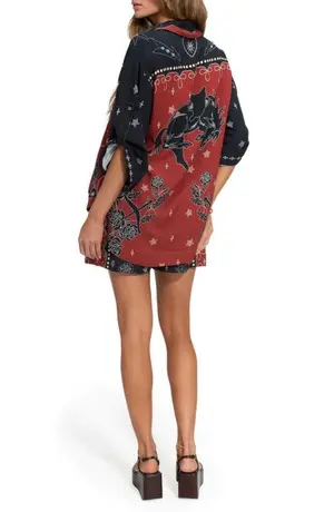 Agua Bendita Printed Cover-up Shorts