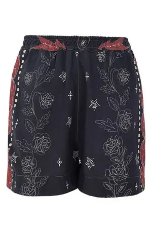 Agua Bendita Printed Cover-up Shorts